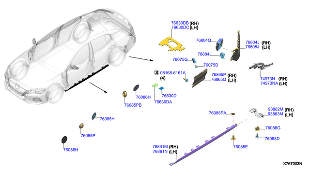 Genuine Nissan Guard Assembly - Drafter - Left-hand 78853-6LB0A for ...