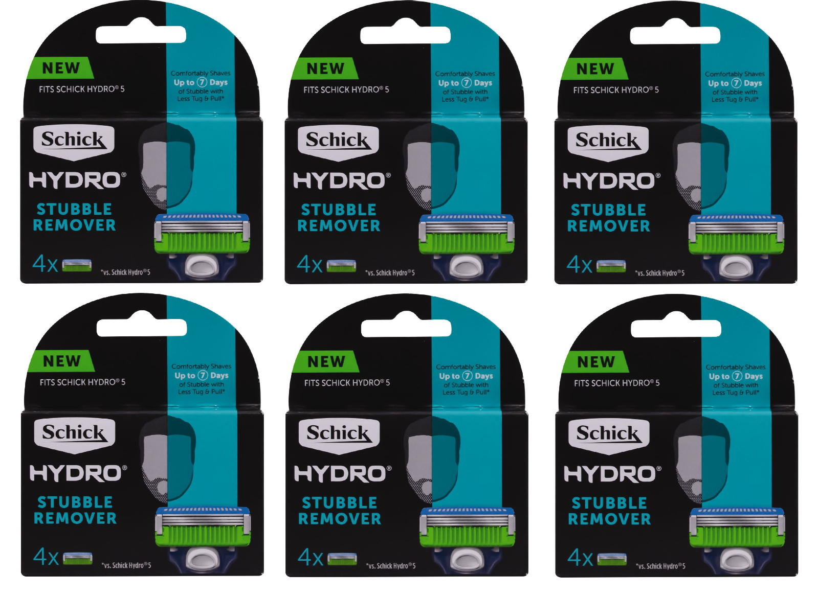 Schick Hydro Stubble Remover Refill Razor Blade, 24 Cartridges (Fits ...