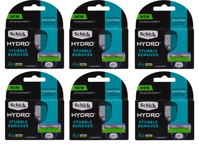 Schick Hydro Stubble Remover Refill Razor Blade, 24 Cartridges (Fits ...