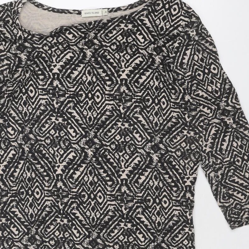 River Island Womens Black Viscose Blend A-Line Size 8 | eBay