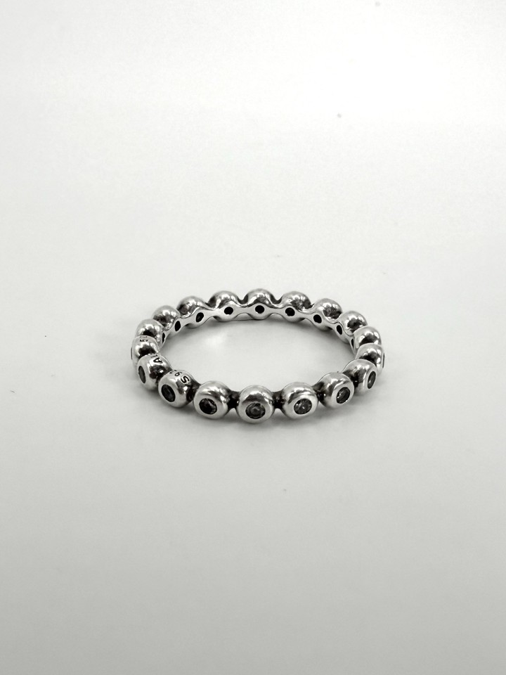 Pandora Silver Sparkle Ring 191032CZ | Size 50 | S925 ALE | eBay UK