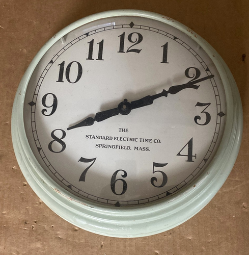 Standard Electric Time Co. Springfield, Mass. wall clock | eBay