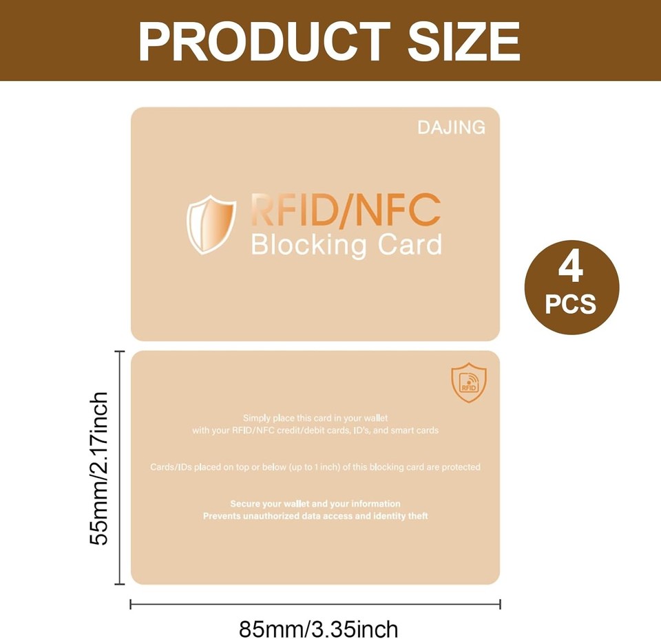 Force Field Max Card Protector - 4-Piece Set, Ultra Thin RFID Blocking ...