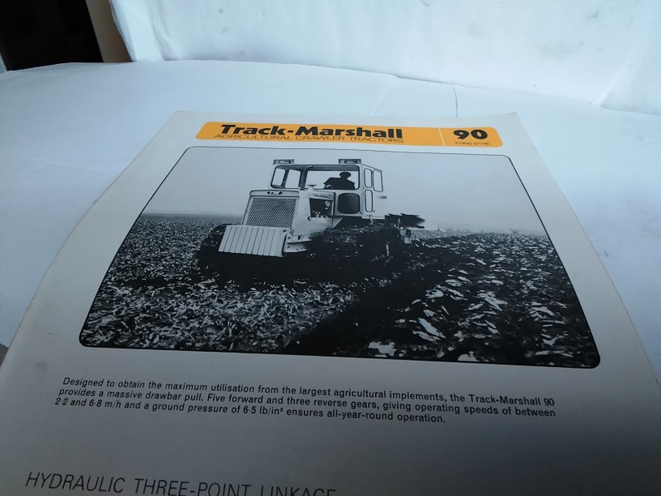 Vintage Farm Tractor Brochure Track-marshall 90 Crawler Farm Workhorse ...