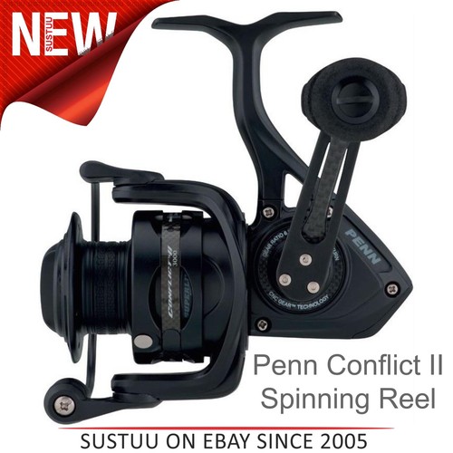Penn Conflict II Long Cast Spinning Fishing Reel│R/L Hand│Sizes 4000 to ...