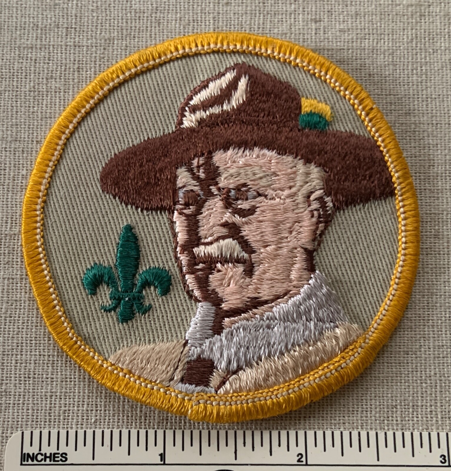 Vintage BADEN POWELL Founder of Scouting Boy Scout PATCH BSA Souvenir ...