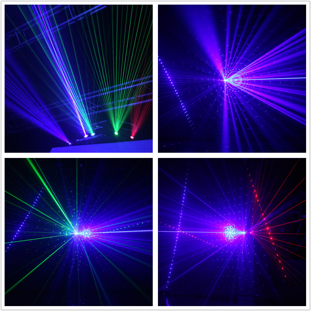 6 Lens RGB Beam Ray Sky Laser Projector Lighting DMX Party DJ Show ...