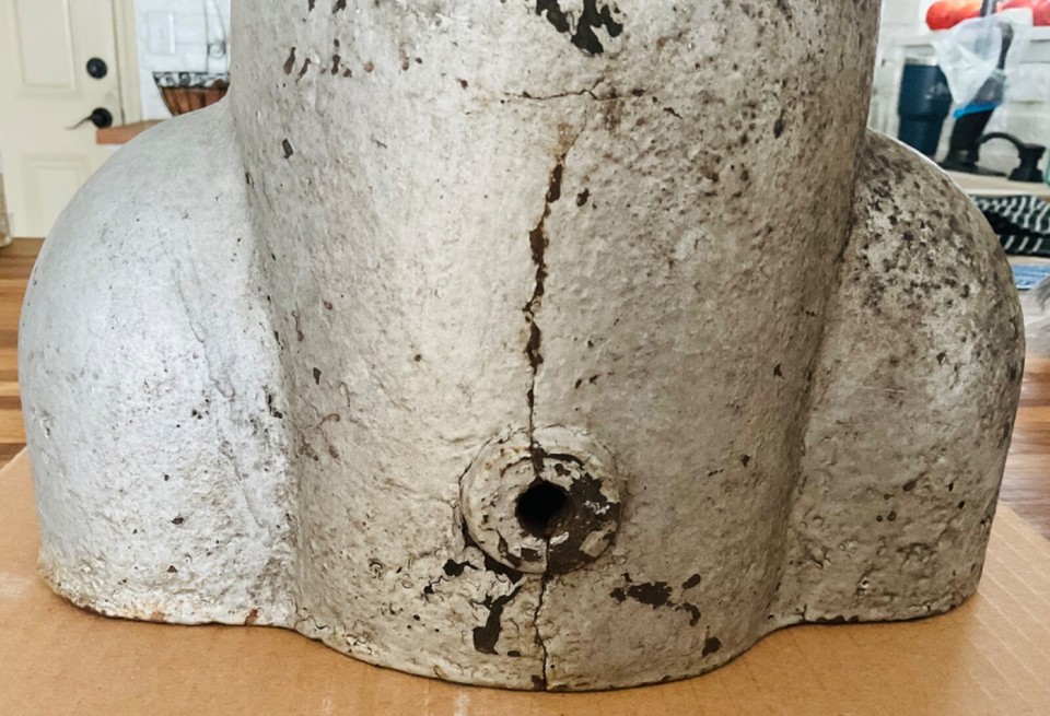 Antique vtg RAILROAD Signal Sign Post FINIAL Electrical Pole Cast Iron ...