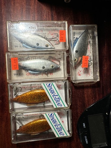 Bill LEWIS Rat-L-Trap Rattle Trap Sparkle Trap Crankbait Lot Of 5 NOS ...