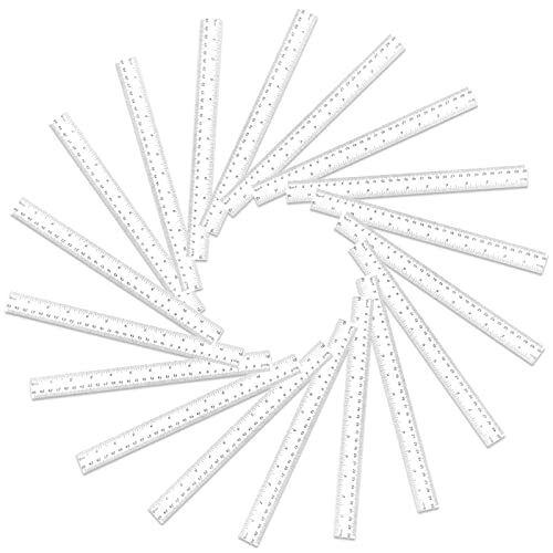 PCS Clear Rulers,Plastic Rulers 12 Inch Bulk for Classroom Straight ...