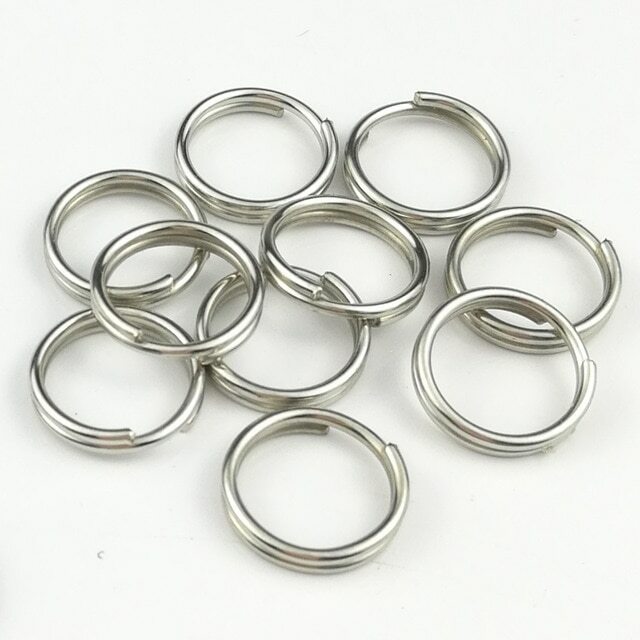 20mm 316 Stainless Steel Key Rings HEAVY DUTY Split Fishing Scuba 10 ...