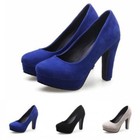 Women's Formal Dress Leisure Platform Round Toe Pull On High Chunky ...