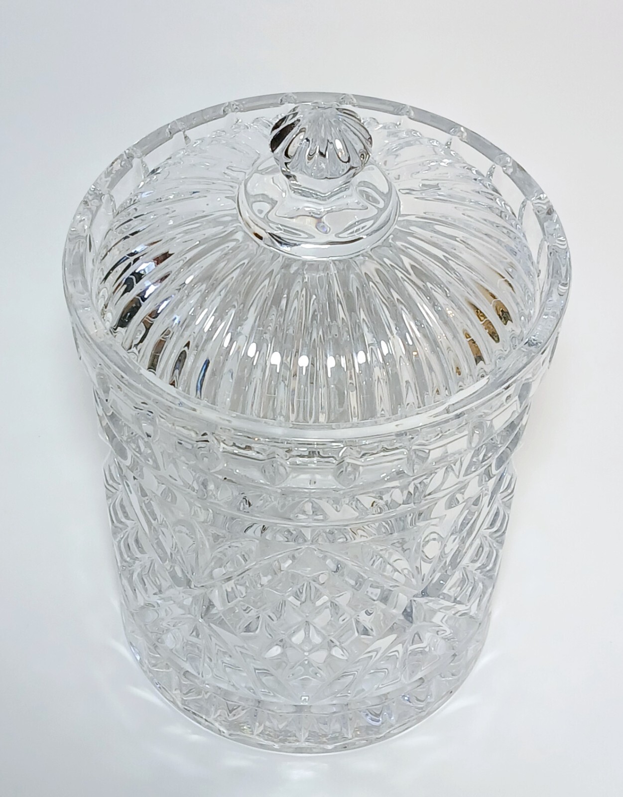 Godinger Dublin Crystal Collection Cut Glass Biscuit Barrel Lidded ...