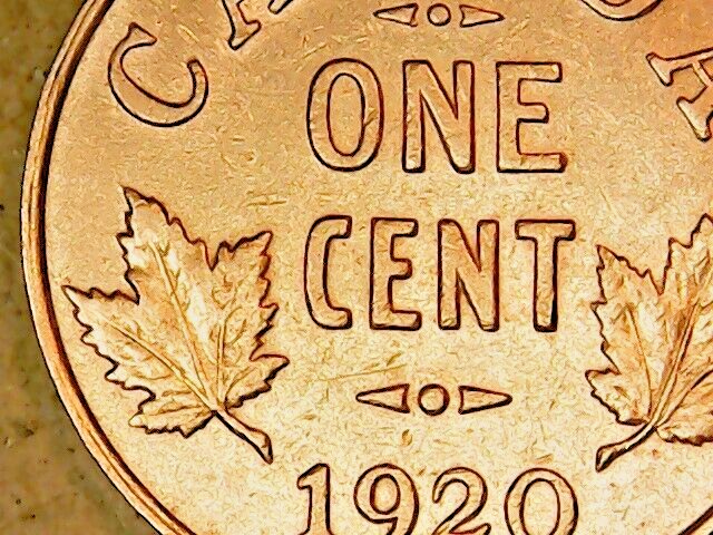 1920 Canada Cent Lovely Circulated Red-Brown King George V Canadian ...