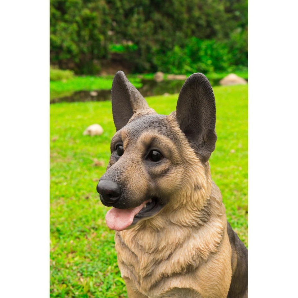 German Shepherd Dog Statue Realistic Memorabilia Garden Decoration Yard ...