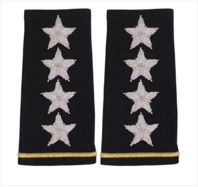 GENUINE U.S. ARMY EPAULET: 4 STAR GENERAL - BULLION RANK- MALE | eBay