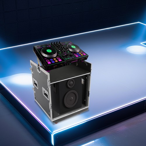 14U PA DJ Rack Case Free Standing DJ Rack w/4-Universal Wheels 150kg ...