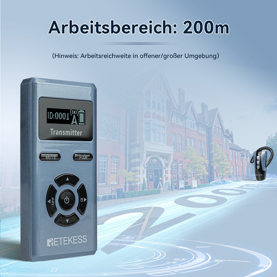Retekess TT106S Tour Guide System,Tour Guide System Ohrbügel,für ...
