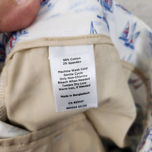 Talbots Women Size 10 The Perfect Crop White Sailboat Print Cotton ...