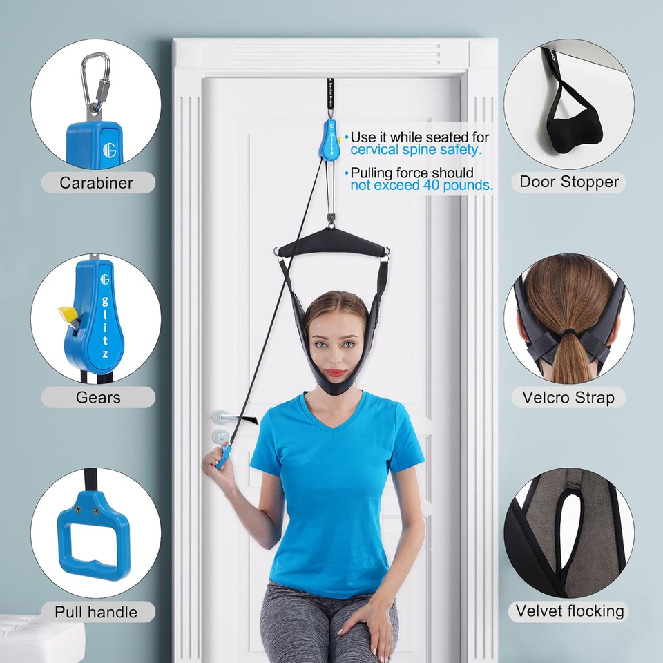 Cervical Neck Traction Device, Portable Over-Door Neck Stretcher | eBay