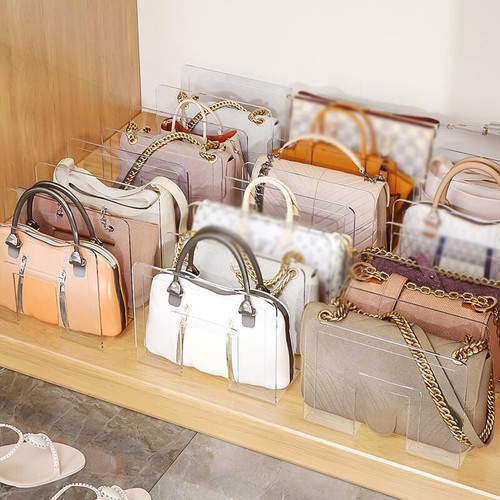Bag Storage Rack Handbag Display Racks Home Acrylic Bookshelf Divider ...