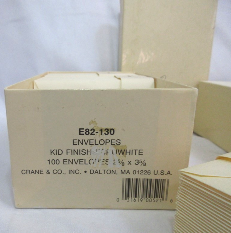 Crane's Kid Finish Off White & White Envelopes 2-5/8 x 3/5/8" Approx ...