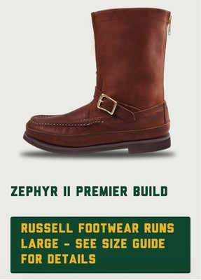 Russell Moccasin Zephyr II Nubuck Buckle Boots 4D Vibram Sole Custom ...