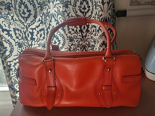 Cole Haan Trinity M04 Burnt Orange Leather Handbag Purse | eBay