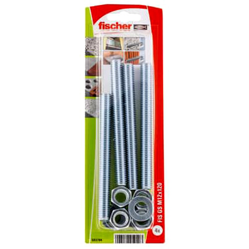 Fischer Injektions-Gewindeanker FIS GS M12x120 K Scheiben + Muttern ...