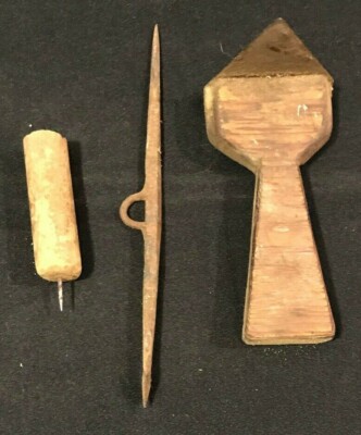 Vintage Home Made Hand Tools with Wooden Handles and Metal Arrow Tool ...