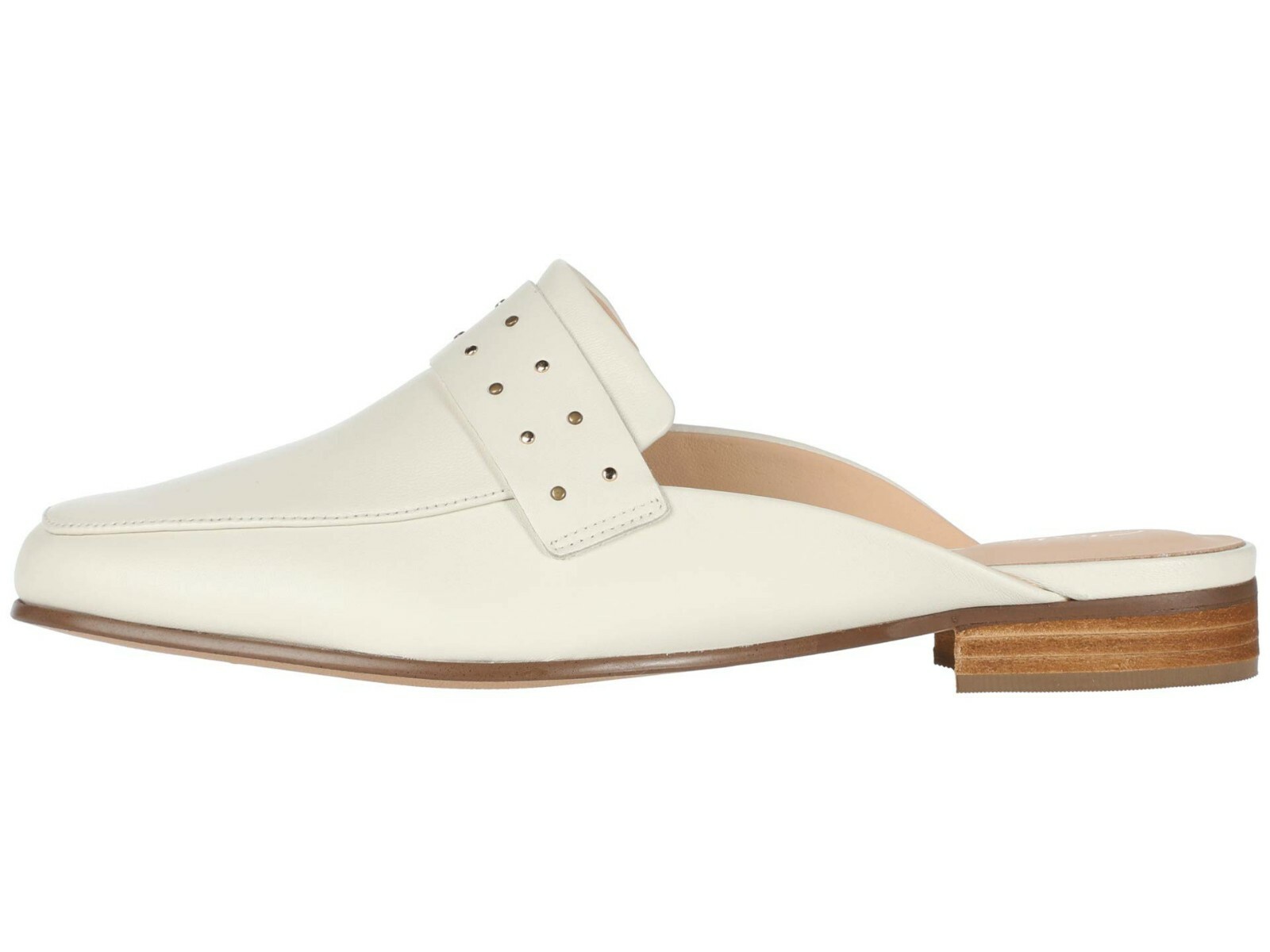 Women's Shoes Clarks PURE MULE Toe Leather Slip On Loafers 50384 WHITE ...