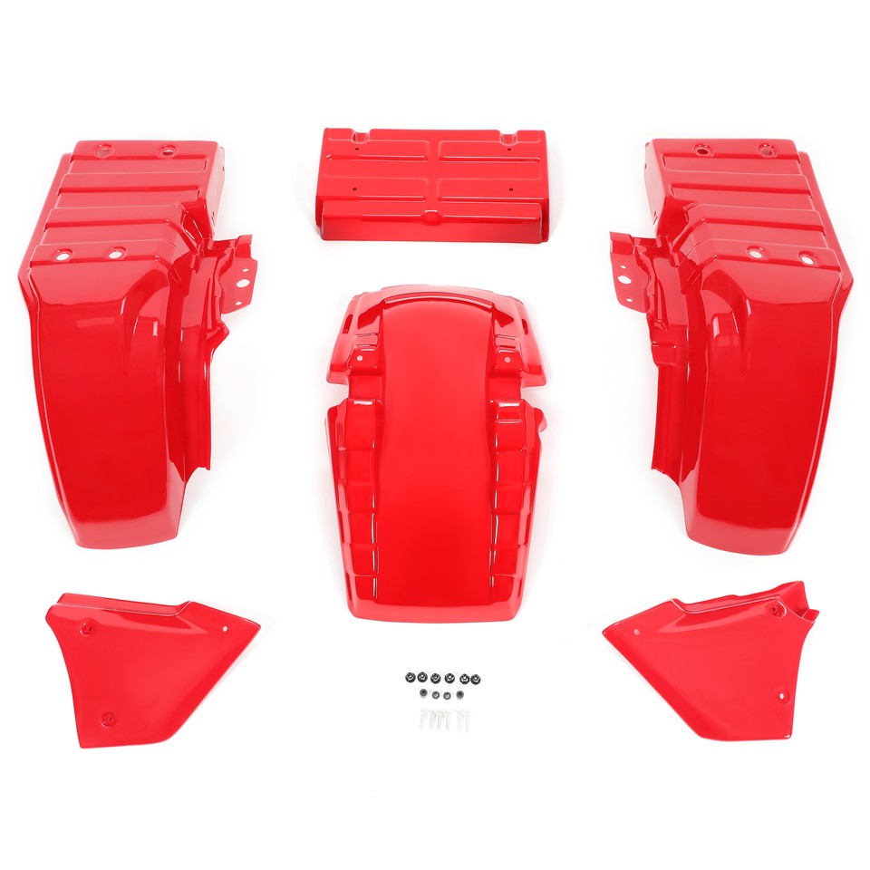 1985-1987 Honda Big Red ATC250ES Complete Plastic Fenders Kit 6PCS Rear ...
