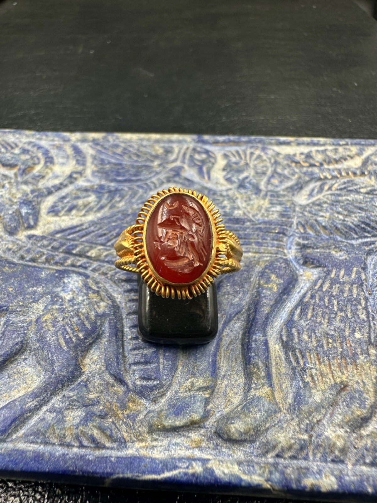 Rare Ancient Roman Greek Cornelian suleimani ring wi… - Gem