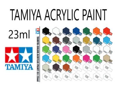 Tamiya Acrylic Paint (Large) 23ml Bottles X-1 to X-28 Colors/Gloss | eBay