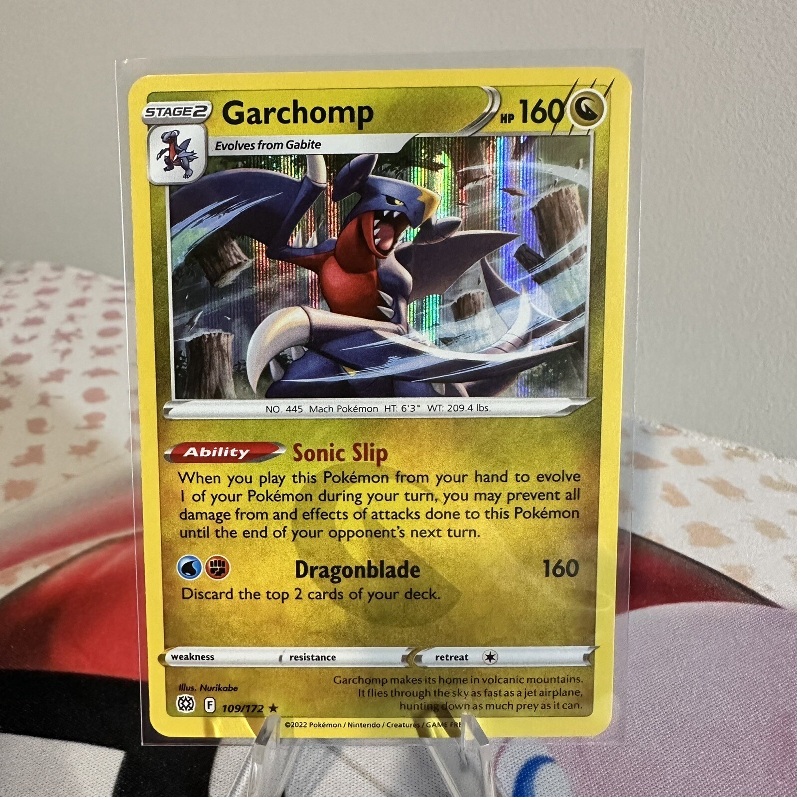 Garchomp Brilliant Stars 109/172 Holo Rare Pokémon Card Near Mint Raw ...