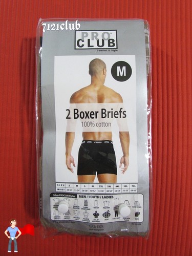 LOT 2 PRO CLUB BOXERS BRIEFS PROCLUB MEN'S UNDERWEAR COTTON BIG AND ...