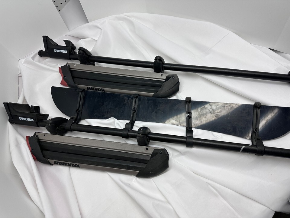 Yakima RailGrab Round Bar Roof Rack 48" set, POWDERHOUND Ski/snowboard ...