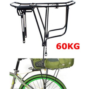 Universal Alloy Rear Bicycle Pannier Rack Black Carrier Bag Luggage ...