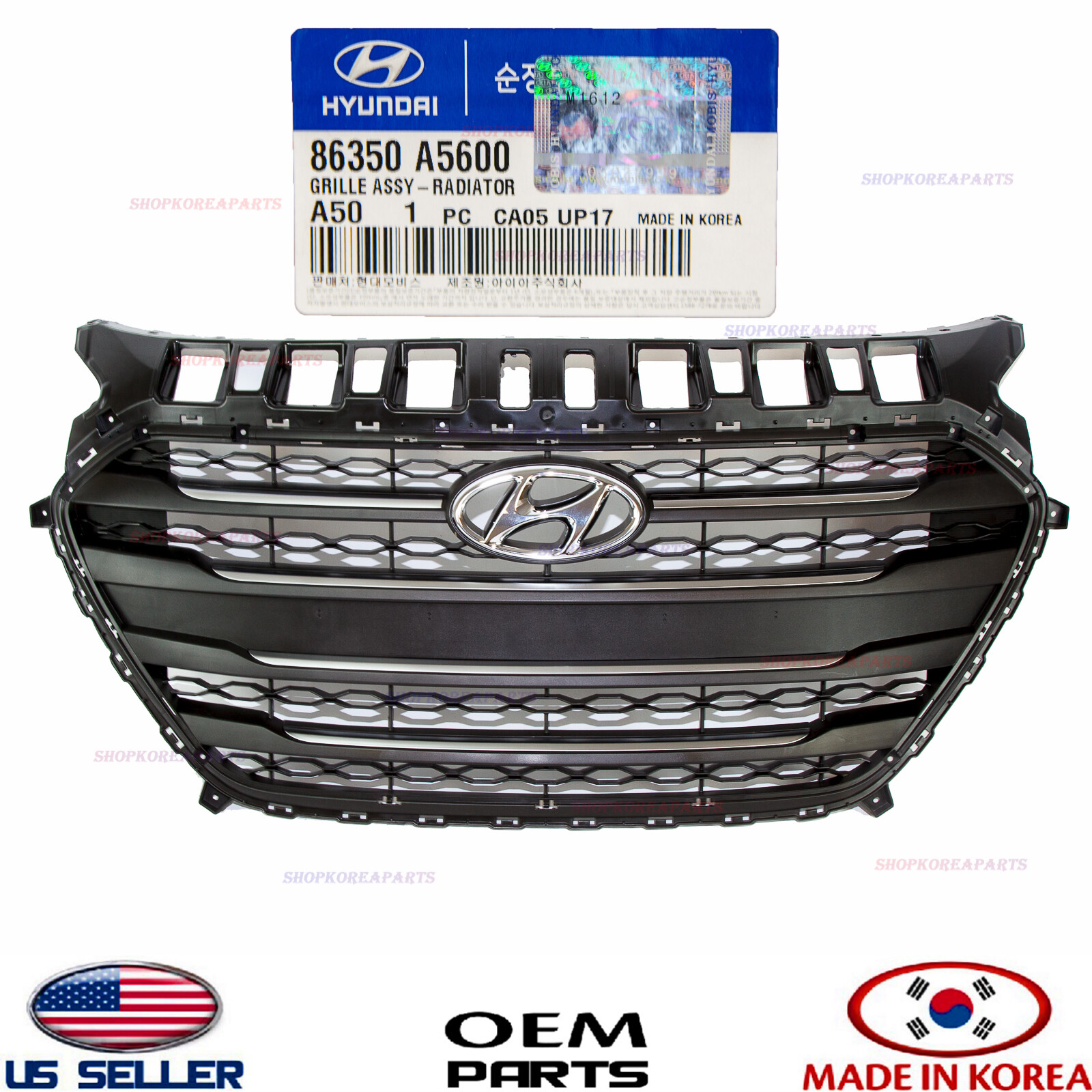 Genuine Front Bumper Radiator Grille OEM Hyundai Elantra GT 2013-2017 ...