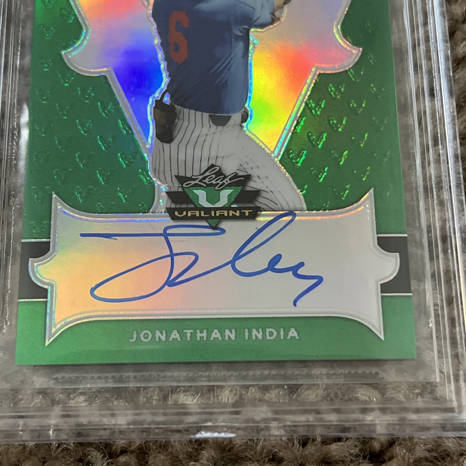 2018 Leaf Valiant Green Jonathan India Auto /99 - BGS 10 Pristine! | eBay