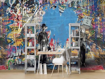 3D Graffiti Edison Wallpaper Wall Mural Removable Self-adhesive 219 ...