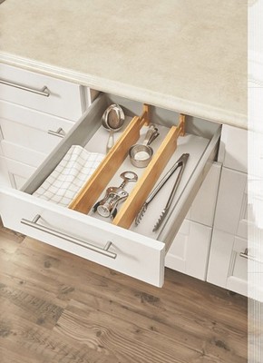 Better Homes & Gardens 2PC Bamboo Kitchen Organizer Expandable Drawer ...