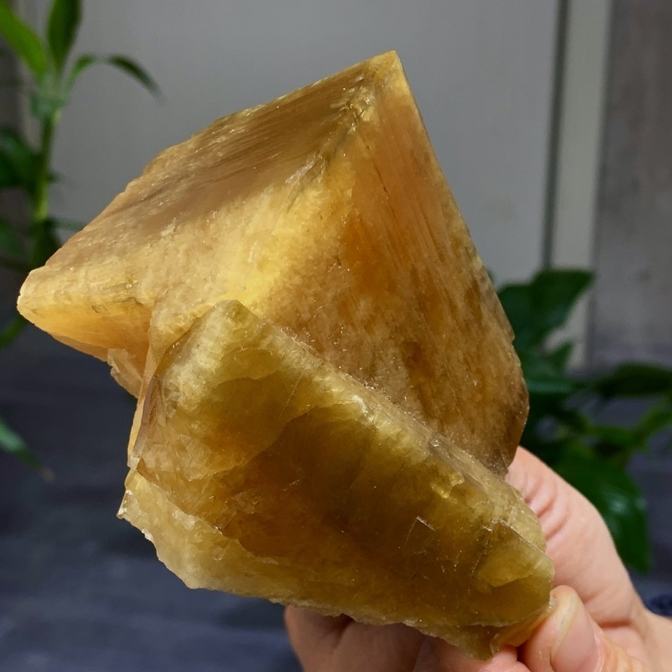 1.68LB Shiny Golden Cuboid Barite Crystal Based on the Purple Spherical ...