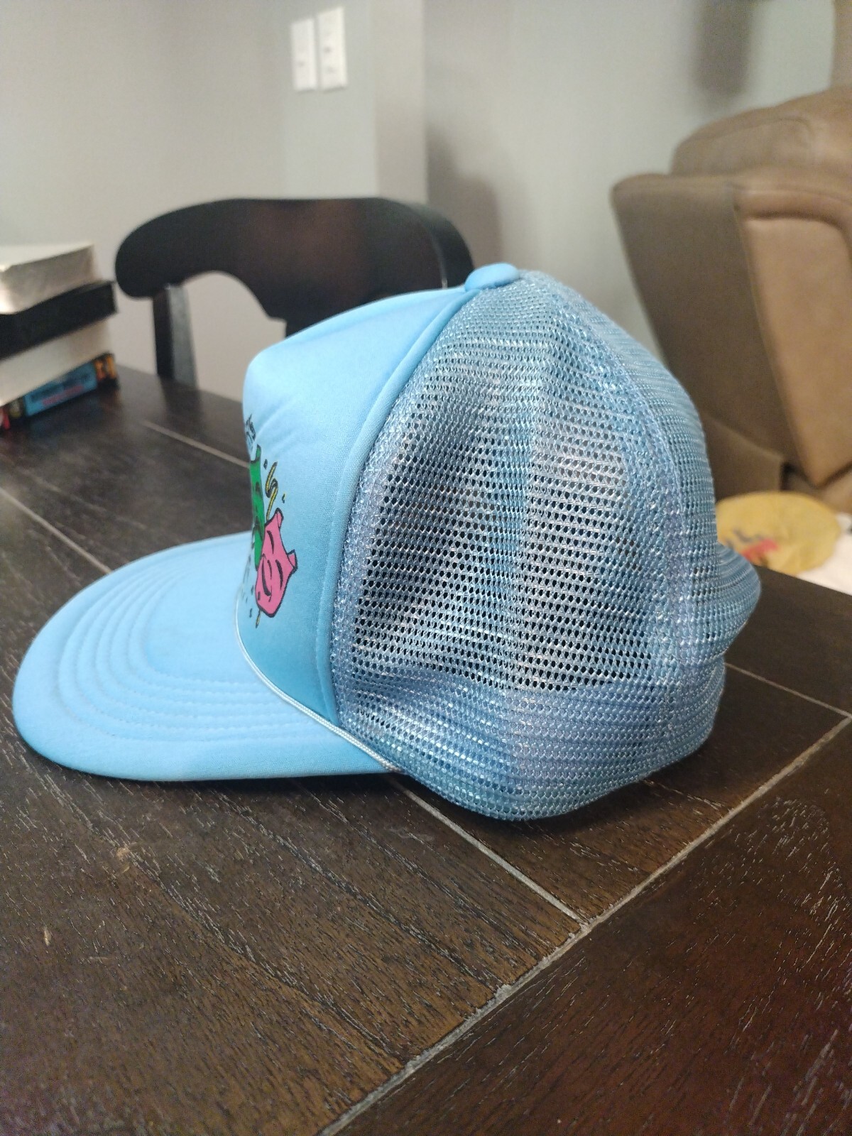 Vintage Blue Mardi Gras Trucker Hat Cap Mesh Snap Back | eBay