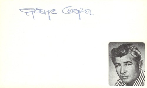 George Cooper Signed Auto 3x5 Index Card Crossfire | eBay