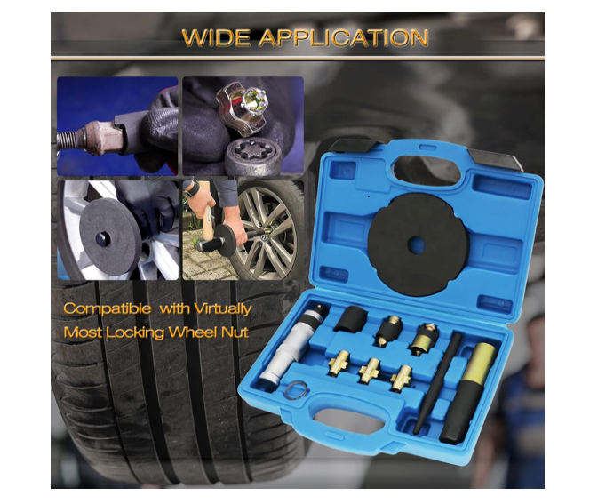 wheel lock removal kit, Locking Wheel Nut Key Replacement Remover Kit ...