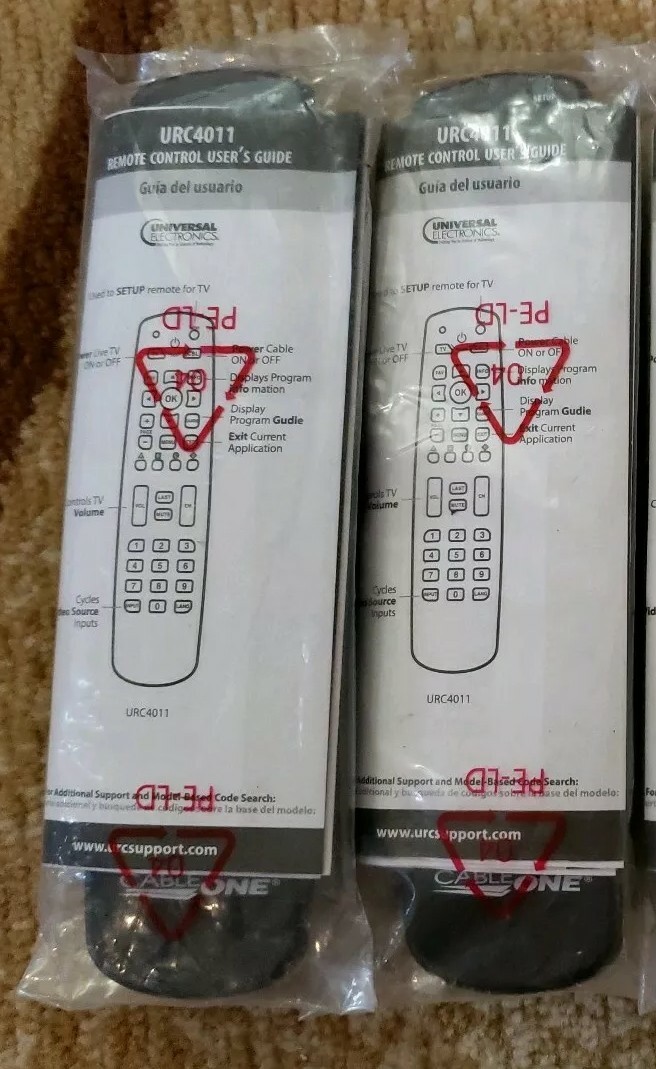 2 NEW Cable One Remote Control URC4011 URC-4020 , URC-4020BCO-R ...