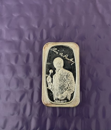 Elvis Presley Singer Rock n Roll 1 oz Silver Art Bar By Dahlonega Mint ...