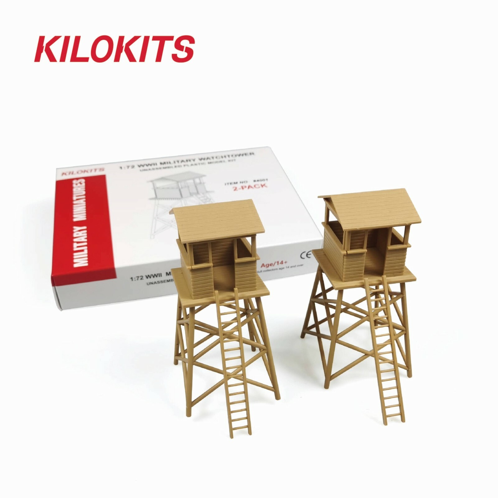 KILOKITS 2 Sets 1/72 Plastic WWII Military Watchtower Model Kit for ...