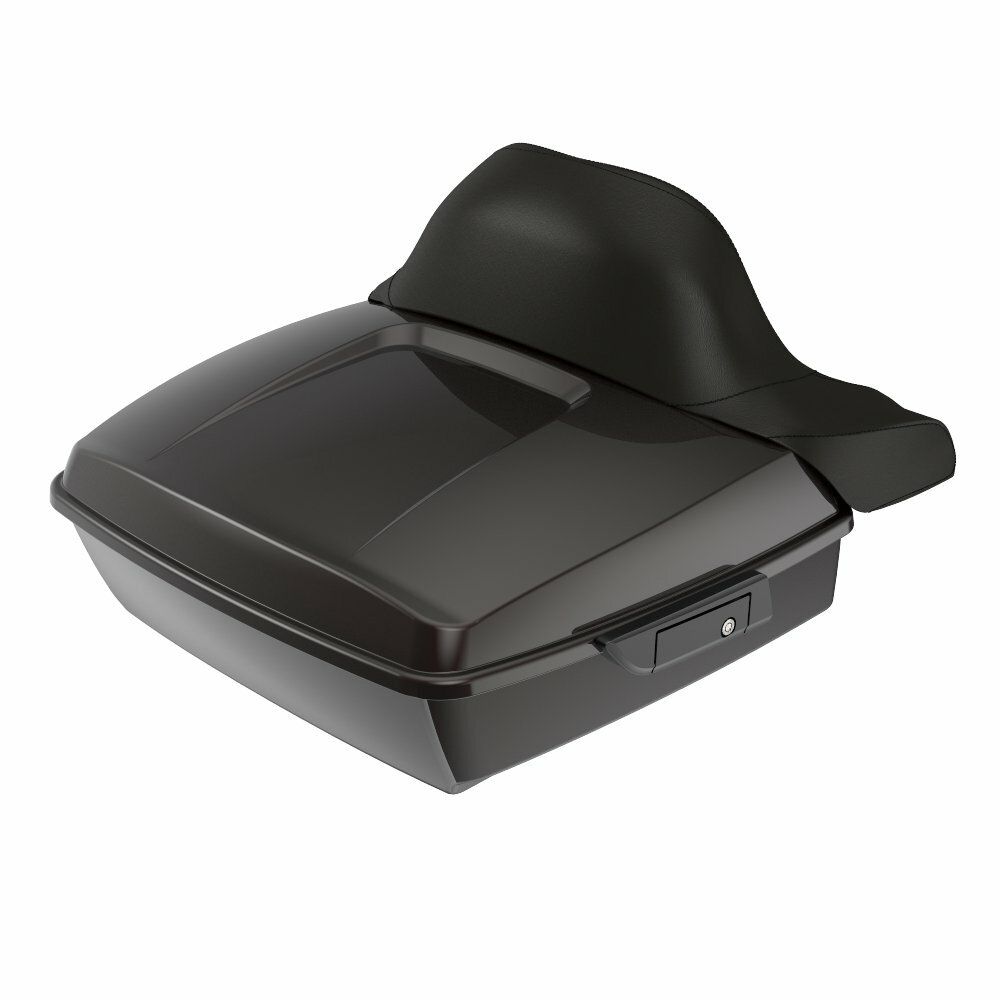 Wrap-Around Backrest Advan Black Forest Chopped Tour Pack F/ Harley ...